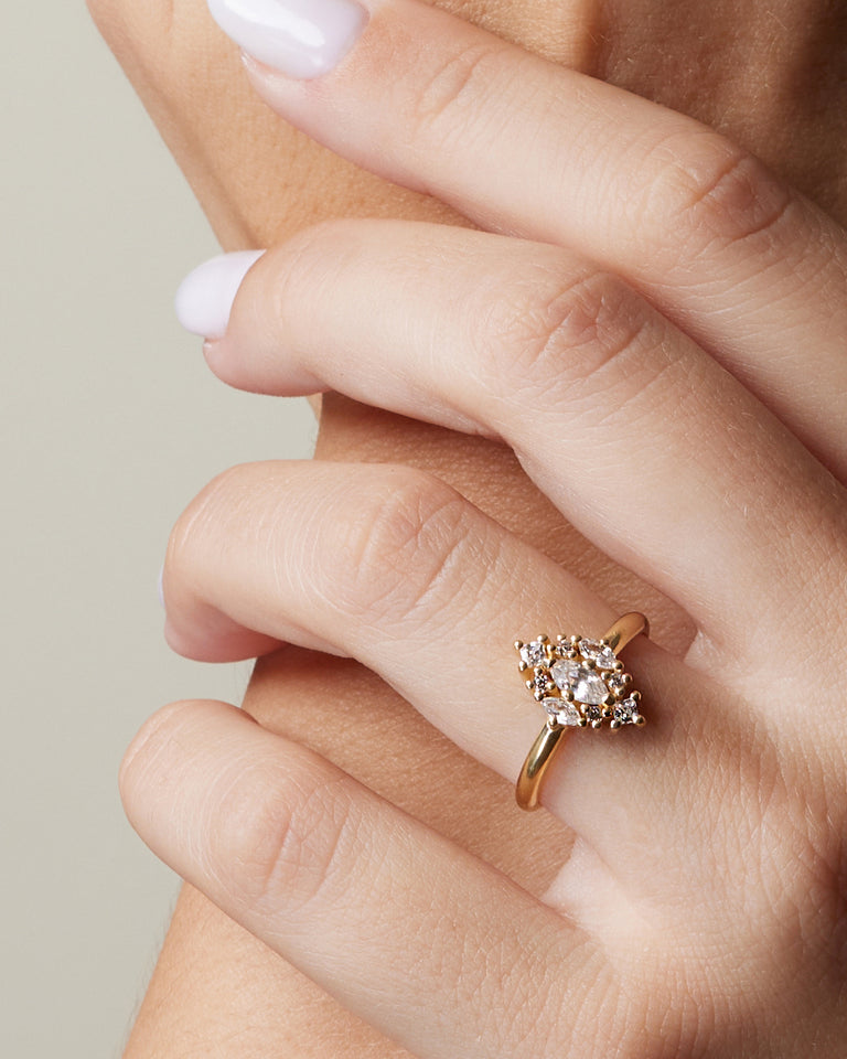 Anna Diamond Cluster Ring with Lab Grown Diamonds – TOR
