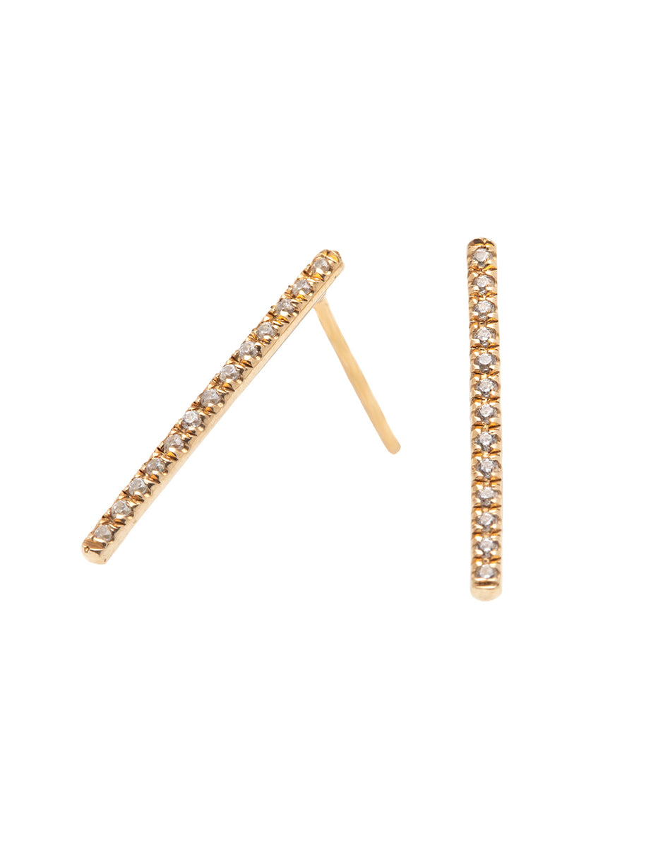 Long Line Diamond Earrings – TOR