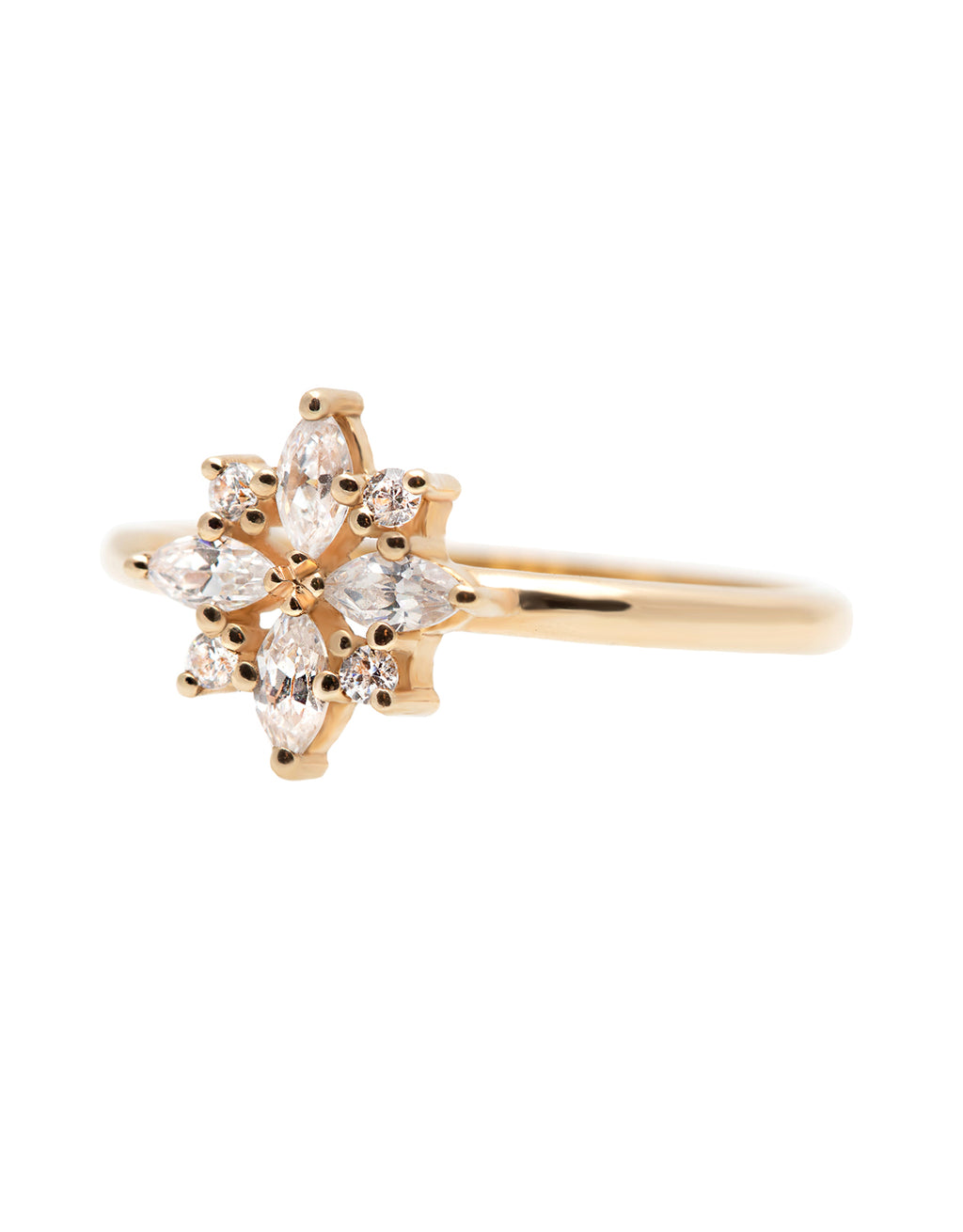 Snowflake Diamond Ring with Natural Diamonds – TOR