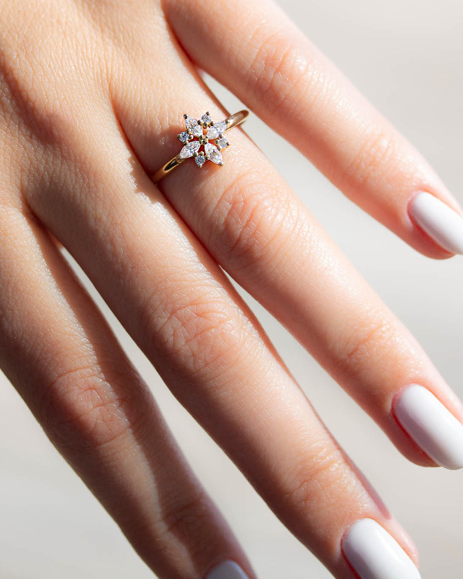 Snowflake Diamond Ring with Natural Diamonds – TOR